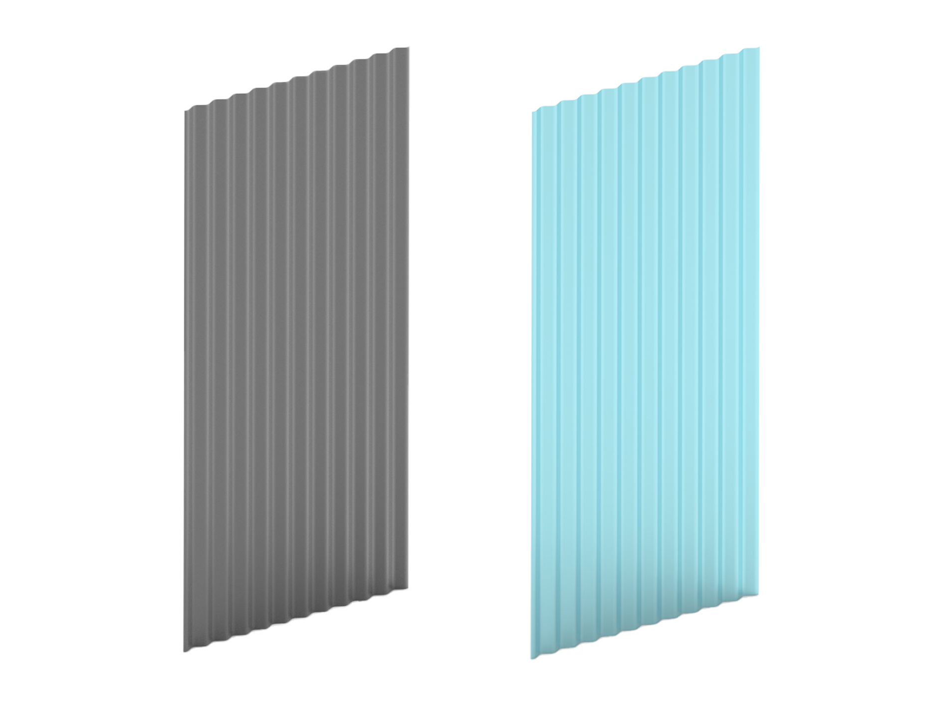 Tôle ondulée ATO4 et ATT4 - 2 m x 90 cm - Acier galva et polyester armé ...